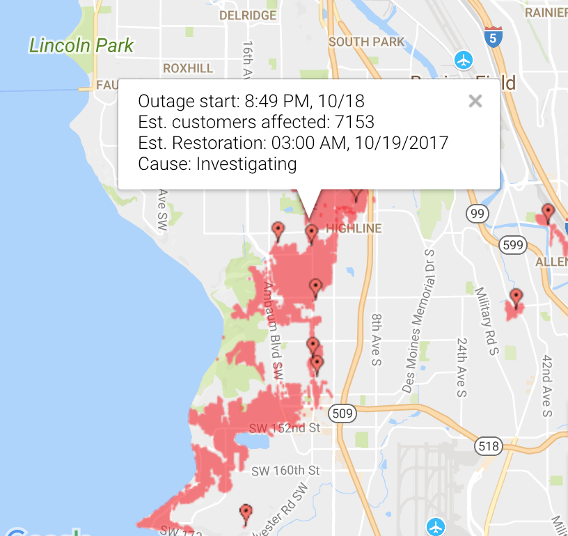 Power outage in North Highline and Burien is back again; More than 7000 ...